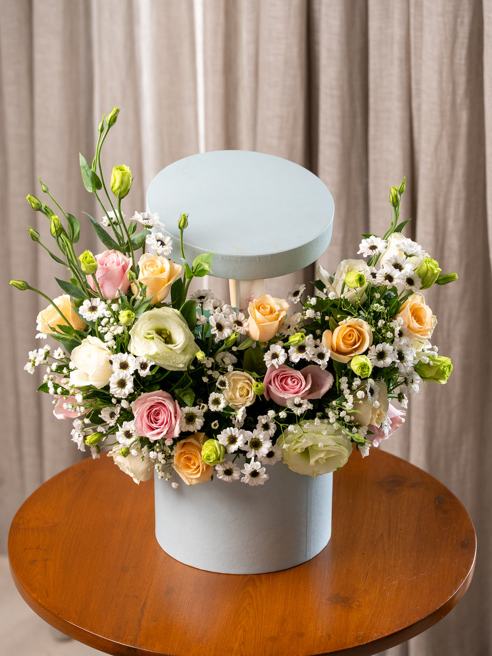 Blue Whisper Box Bouquet – Blooms Only
